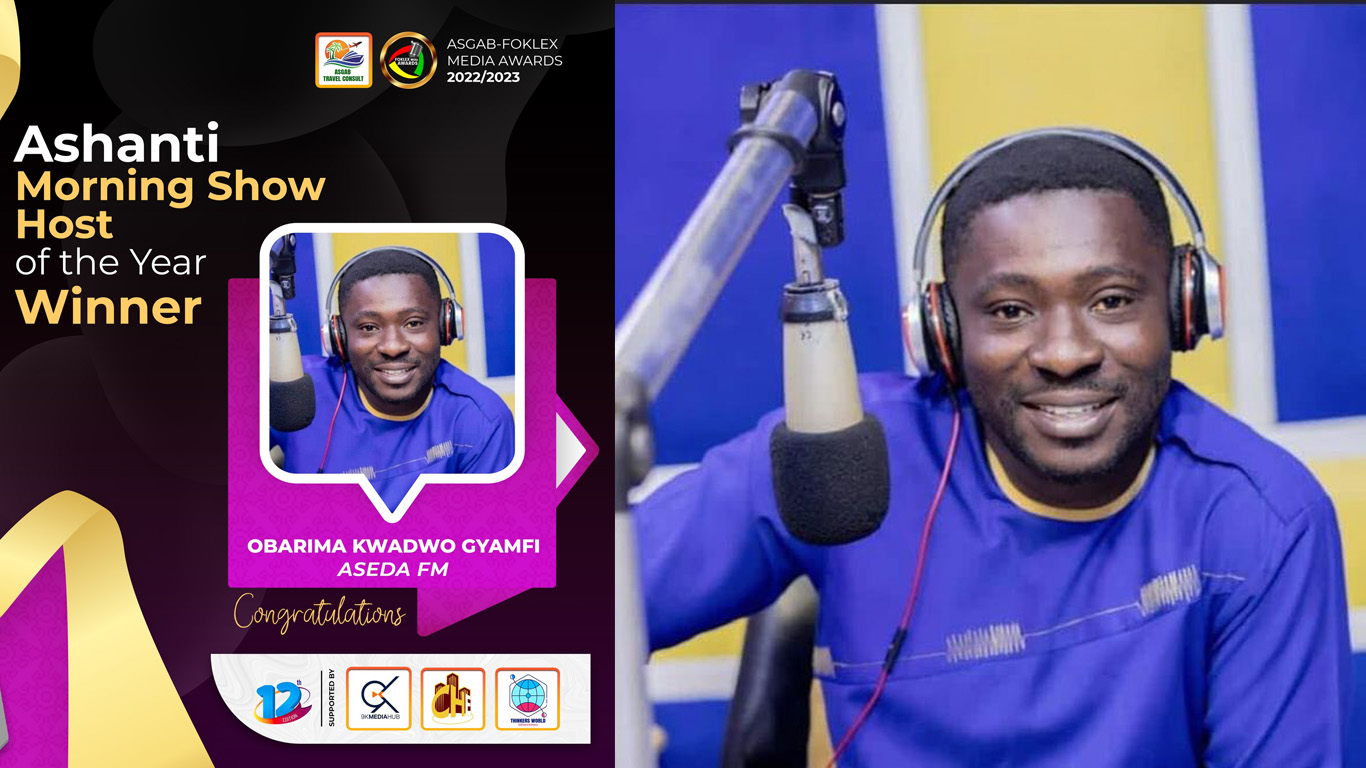 Obarima Kwadwo Gyamfi Wins Best Morning Show Host in Ashanti Region at ...